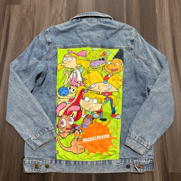 Nickelodeon | Jackets & Coats | Nickelodeon Denim Jacket Mens Medium ...